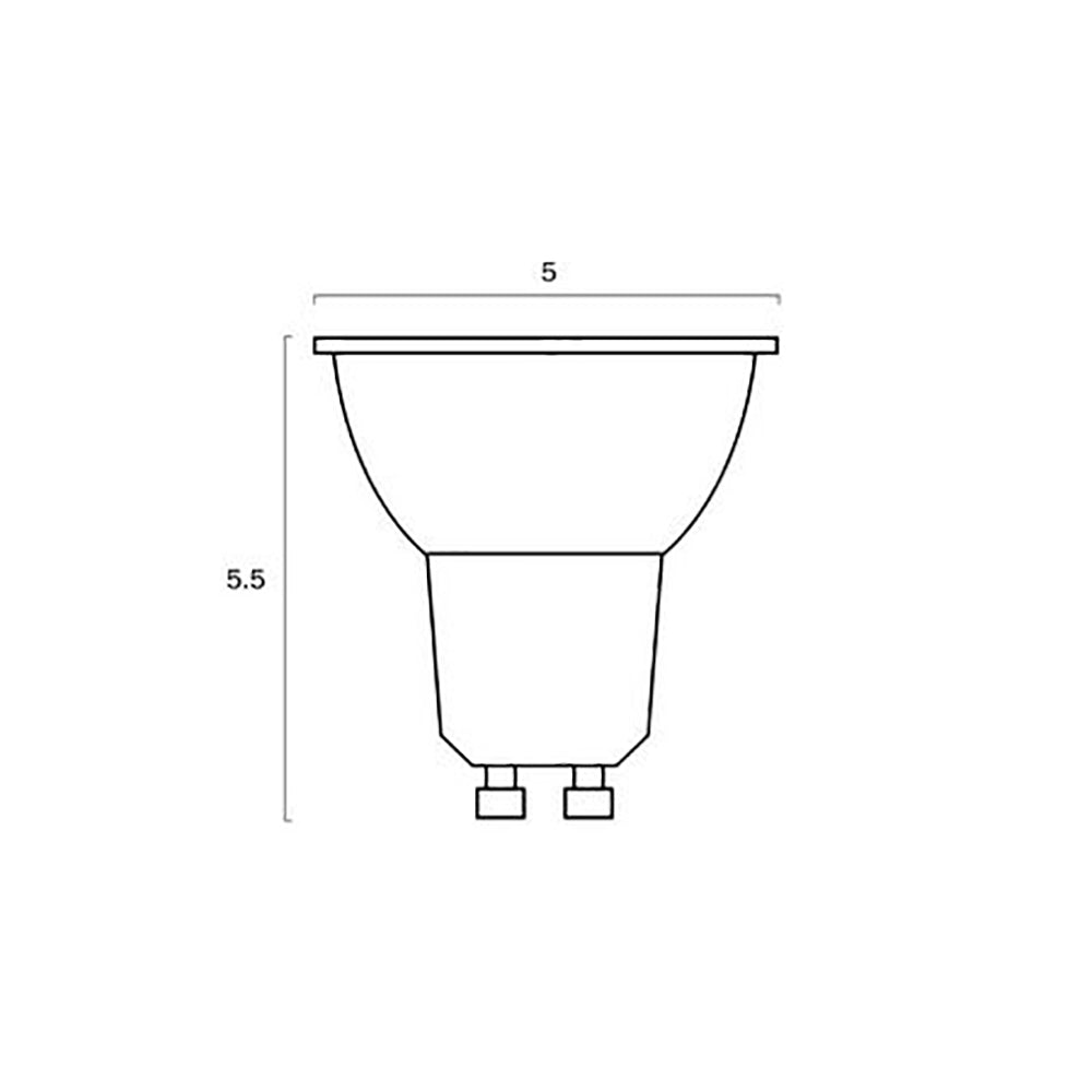 Led Globe Gu10 240v 6w Clear Polycarbonate 3000k Gl Gu10ledfw6 83