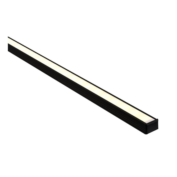 Surface Mounted Square LED Profile With Standard 3 Metre Black - HV969